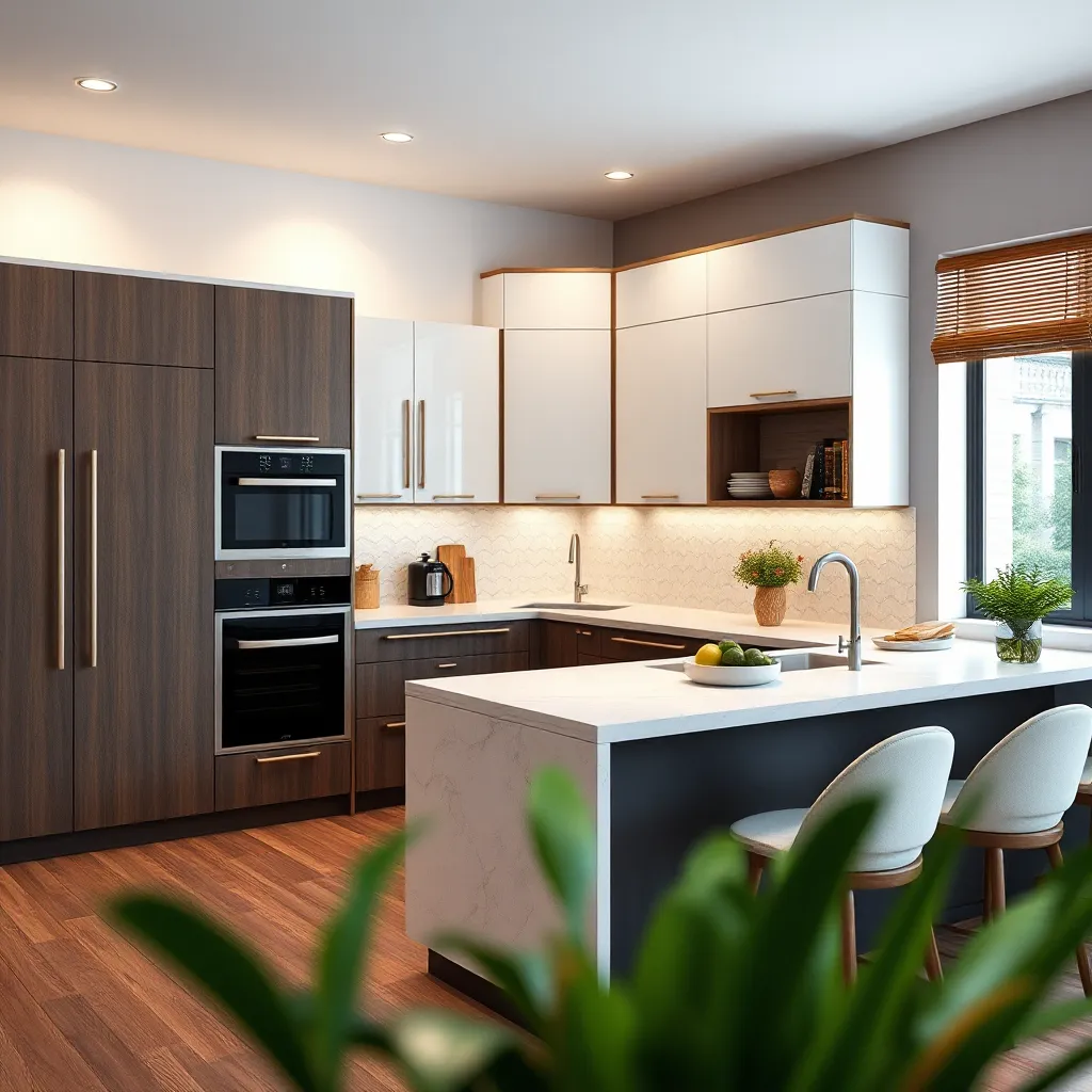 Innovative Kitchen Cabinets with Integrated Seating