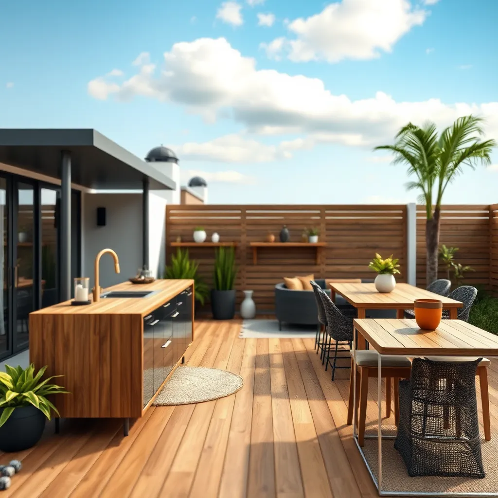 The Versatile Allure of Wood Outdoor Countertops