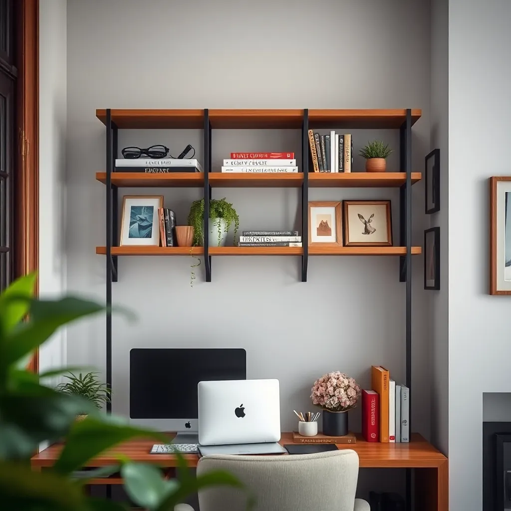 Functional Shelving: Enhancing Workspaces Above Desks