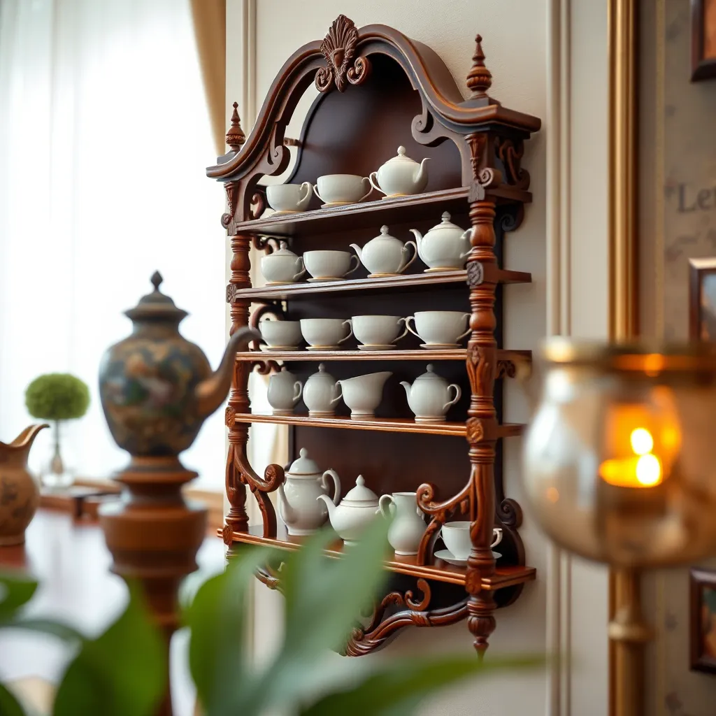 Elevate Your Space with Elegant Tea Cup Display Shelves
