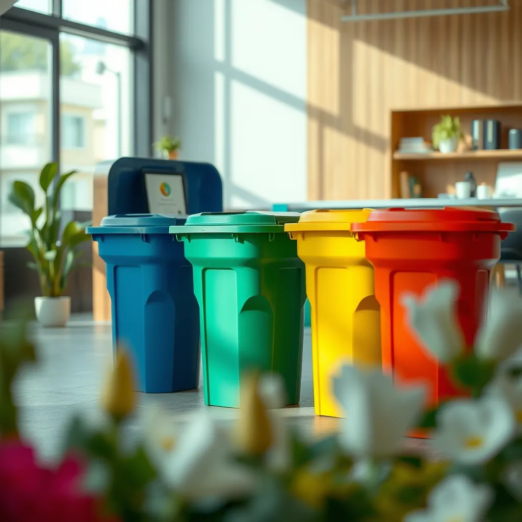 Colorful Recycling Bins: A Path to Sustainable Furniture Design